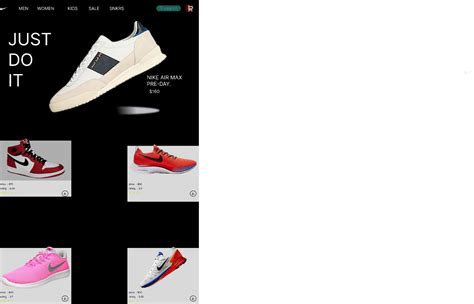 nike landing page figma