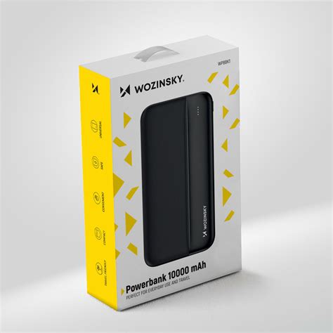 Powerbank за телефон, Wozinsky, 10000mAh, 2 x USB, черен - eMAG.bg