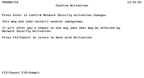 Work With Powertech Exit Point Manager For Ibm I Activation Panel
