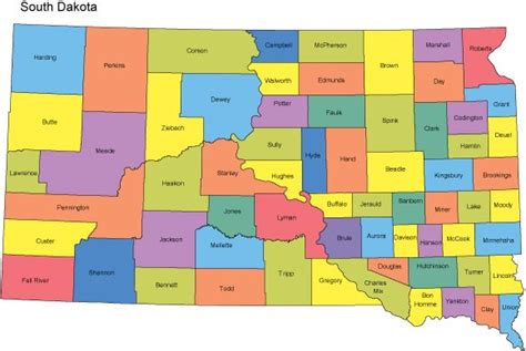 Counties Map Sd