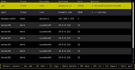ssh list an ssh connection manager with a tui interface terminal trove