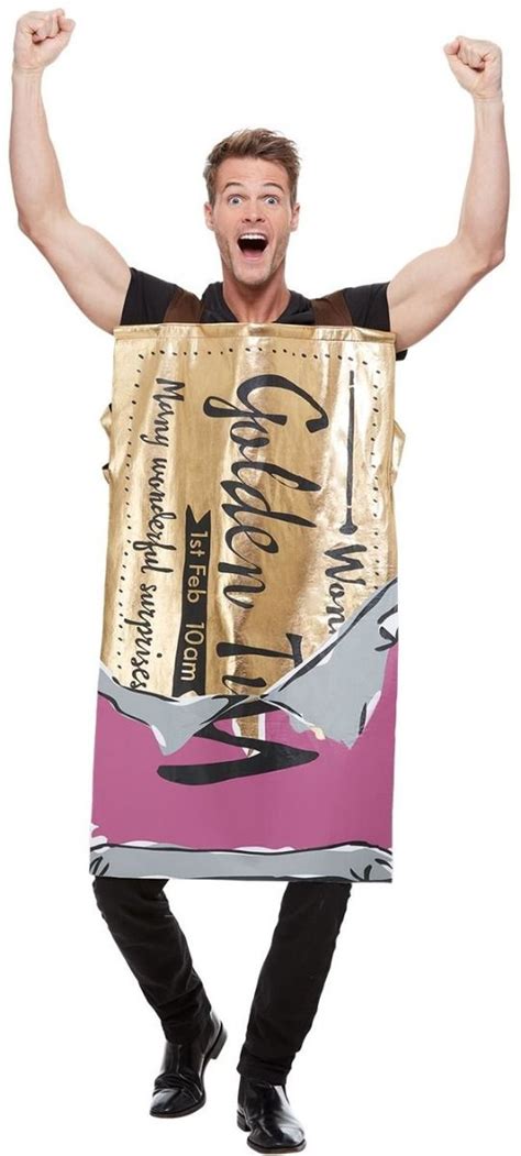 Smiffys Officially Licensed Roald Dahl Winning Wonka Bar Costume
