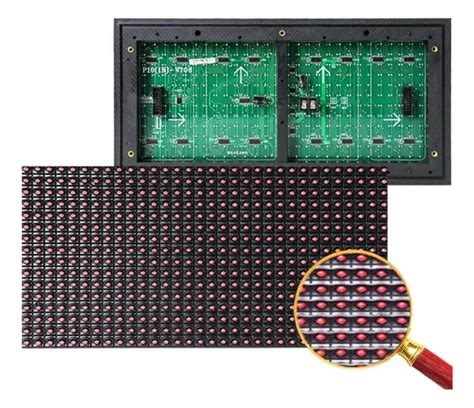 Modulo Panel Pantalla P10 Led Rojo Exterior Arduino Raspberr Cuotas Sin Interés