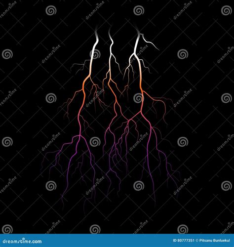 Lightning Gradient Vector Stock Vector Illustration Of Lightning