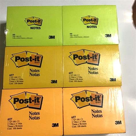3m Post It โพสท์ อิท 3m แท้ No 657 ขนาด 3x4 นิ้ว เล่ม 100 แผ่น