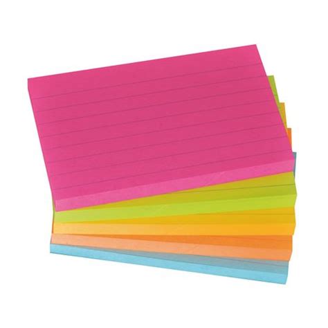 Bloc notes couleurs assortis lignées Post It x mm