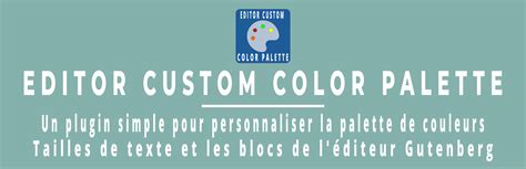 Editor Custom Color Palette Plugin —