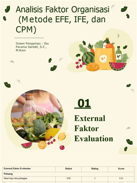 Efe Cpm Ife Swot Qspm Manajemen Strategik Pdf Bisnis