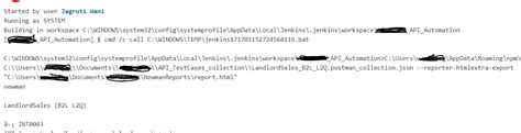 Unable To Create Htmlextra Reports Using Jenkins In Specific Folder Help Postman Community