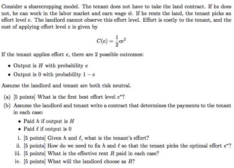 Sharecropping Contract
