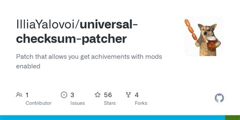 Github Illiayalovoiuniversal Checksum Patcher Patch That Allows You Get Achivements With