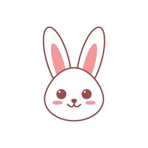 Cute Bunny Face Isolated 49564299 Vector Art At Vecteezy