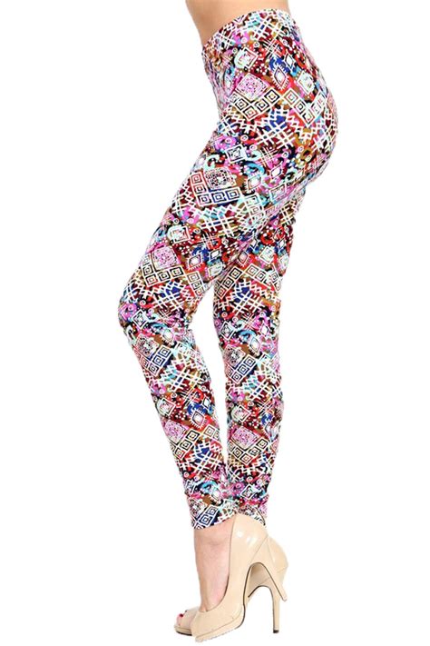 Creamy Soft Colorful Tribal Madness Leggings World Of Leggings