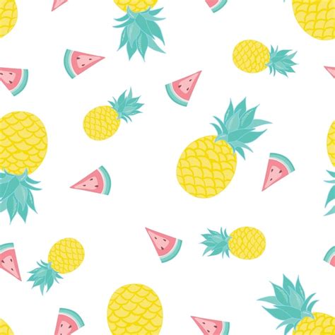 Premium Vector Seamless Pineapple Pattern Vector Illustration