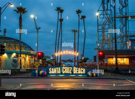 Beach Boardwalk At Night