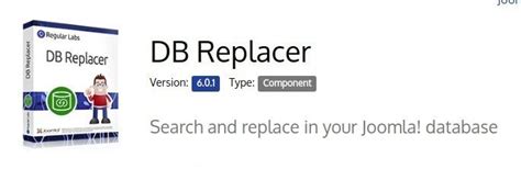 replace content in joomla with db replacer joomlashack