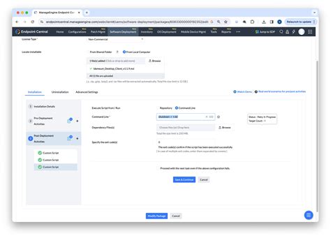 Windows Desktop MFA Managed Engine Endpoint Central