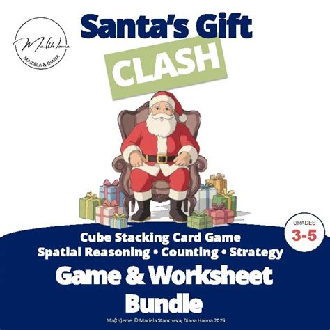 Hands On Christmas Math Cube Stacking And Counting 3rd 5th Grade