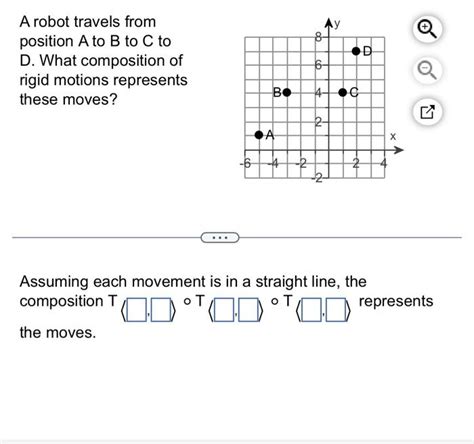 Solved A Robot Travels From Position A To B To C To D What Chegg
