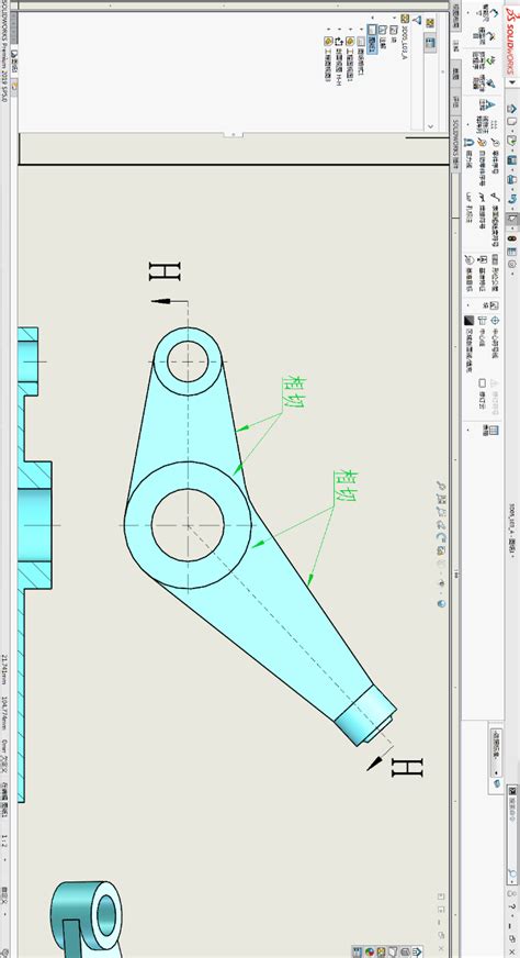 在solidworks工程图里给注释、标注添加双箭头或多箭头 Solidworks 技术邻
