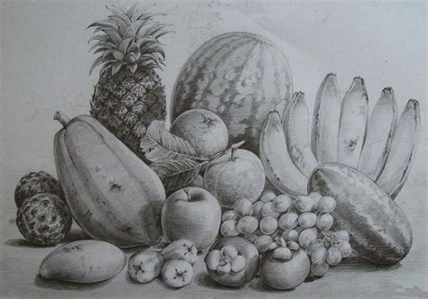 Some Fruits By Thy99 Fruits Drawing Basket Drawing Fruit Sketch