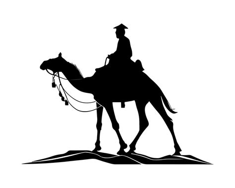 camelo cavaleiro silhueta Preto logotipo animais silhuetas ícones camelo cavaleiros deserto