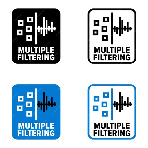 premium vector multiple filtering vector information sign