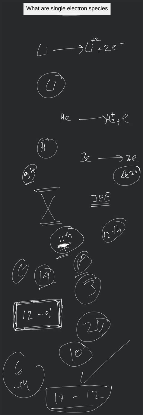 What Are Single Electron Species Filo
