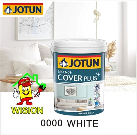 WHITE L L L JOTUN Essence Cover Plus Sheen INTERIOR PAINT Cat Rumah Dalam