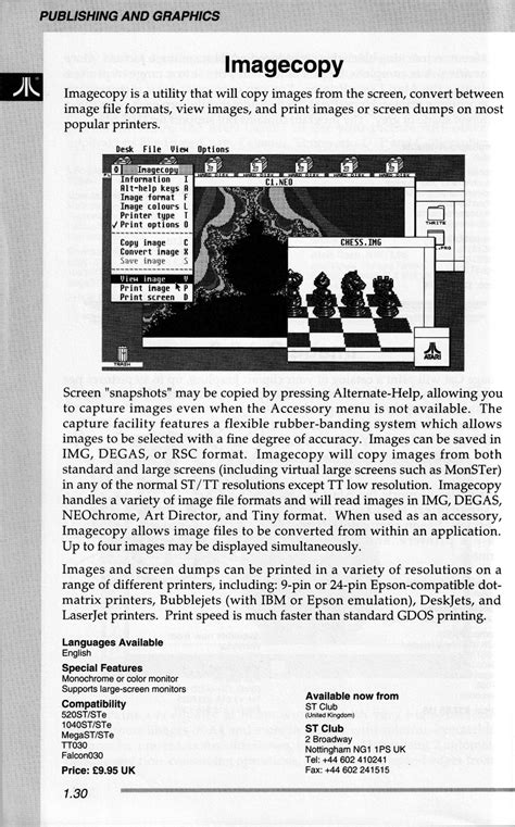 Atari St Imagecopy Scans Dump Download Screenshots Ads Videos