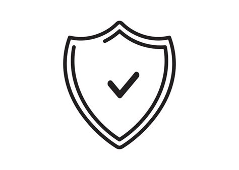 Premium Vector Shield Icon Line Design Template Isolated