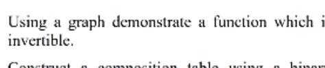 Using A Graph Demonstrate A Function Which Invertible Filo