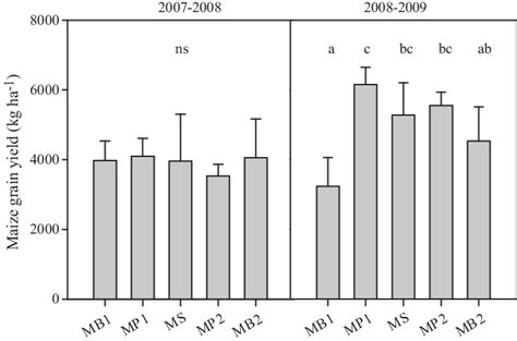 Maize Grain Yield As Affected By The Experimental Treatments In