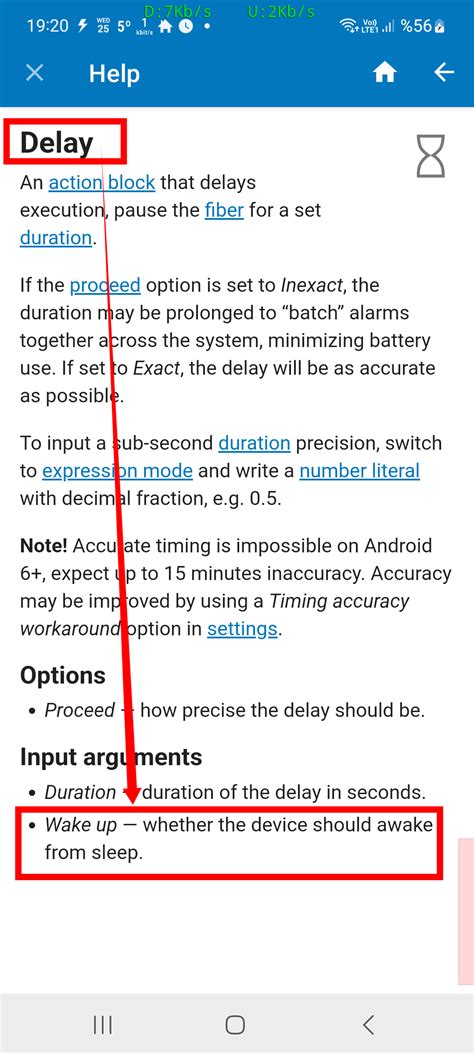 delay block does not wake up even though it is written in the document
