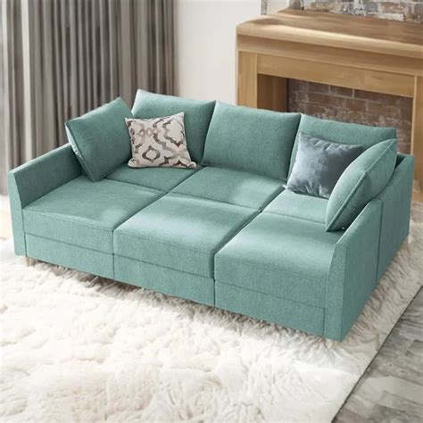 Customized Huayang Living Room Furniture Functional Fabric Sofa Modular Couch Oem Sofa Cum Bed