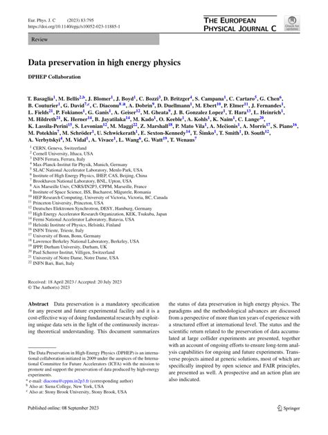 Pdf Data Preservation In High Energy Physics