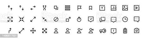 간단한 최소한의 Ui 아이콘입니다 화살표 채팅 사용자 웹 사이트 탐색 선 기호 픽셀 퍼펙트 편집 가능한 스트로크 Brand