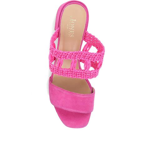 Kimora Raffia Heeled Mule Sandals Kimora 323 636 Jones Bootmaker