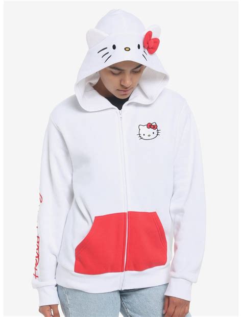 Hello Kitty 3d Ears Girls Hoodie Hot Topic