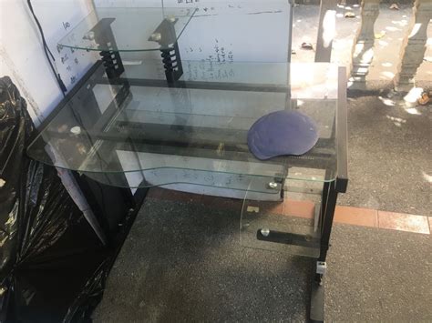 Glass Computer Table Furniture And Home Living Furniture Tables And Sets On Carousell