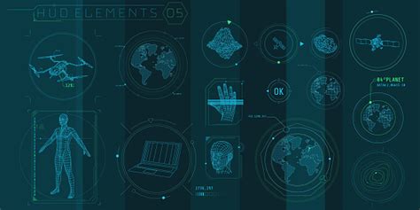 미래 인터페이스를 위한 Hud 3d 스캐닝 요소 집합입니다 바코드 스캐너에 대한 스톡 벡터 아트 및 기타 이미지 바코드 스캐너 와이어 프레임 모델 지구본 Istock