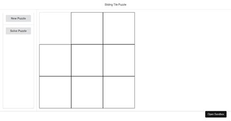 React Sliding Tile Puzzle Examples CodeSandbox