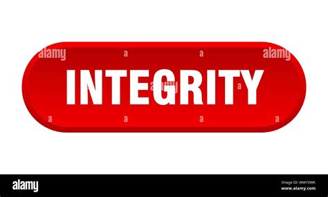 Integrity Button Integrity Rounded Red Sign Integrity Stock Vector