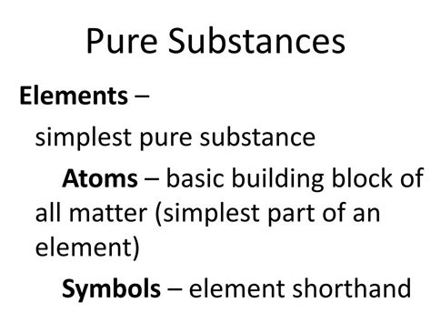 PPT Pure Substances PowerPoint Presentation Free Download ID