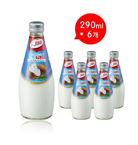 태국 수입음료 니타 코코넛밀크 4종 290ml X 6개입 티몬