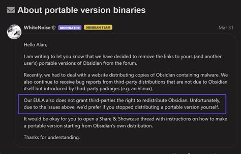 Obsidian Run In Portable Mode 103 By Poisonborz Feature Requests Obsidian Forum