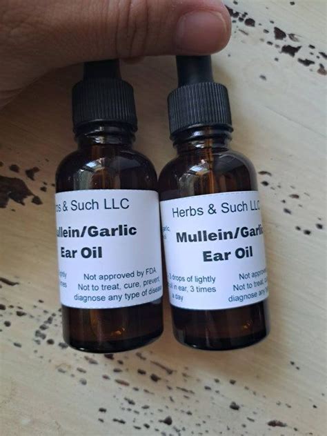Mullein And Garlic Ear Oil Etsy Ear Oil Oils For Ear Infection Oils