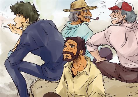 Spike Spiegel Jobim Carlos And Antonio Cowboy Bebop Drawn By