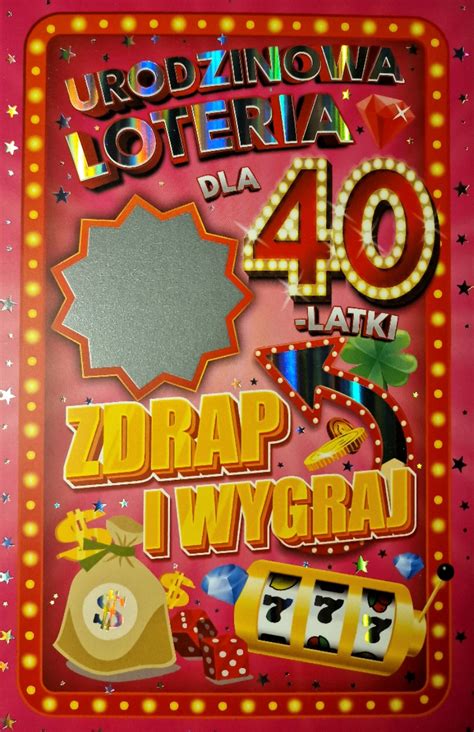 Kartka na 40 urodziny dla Kobiety ze zdrapką niespodzianką Prezent