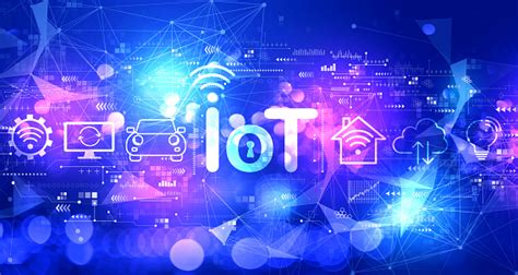 Tema Iot Dengan Latar Belakang Cahaya Teknologi Foto Stok Unduh Gambar Sekarang Biru Bisnis